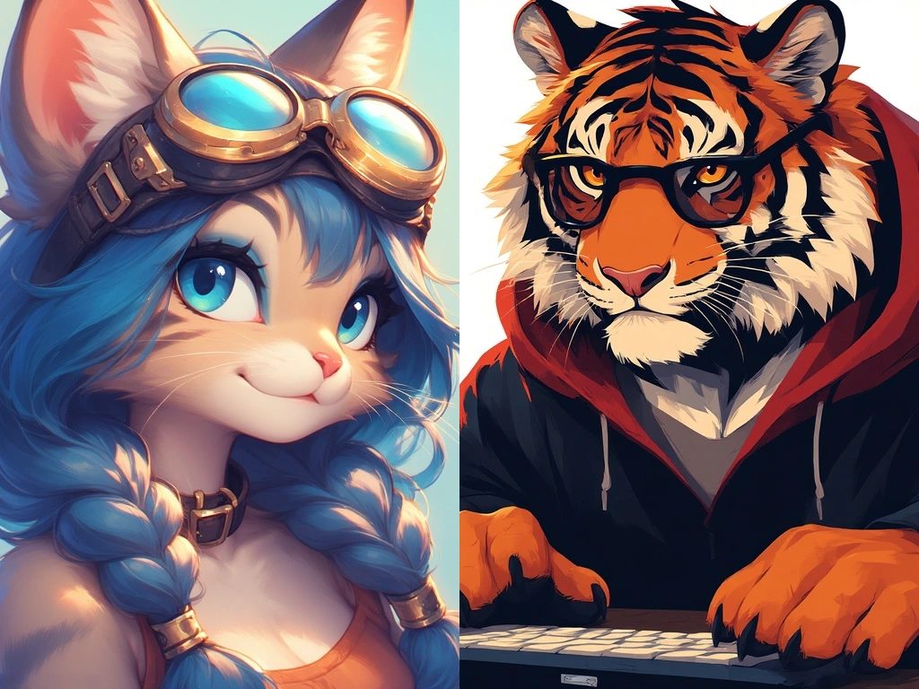 New AI Furry Generator / Fursona Maker 2.0 (free, no sign-up)